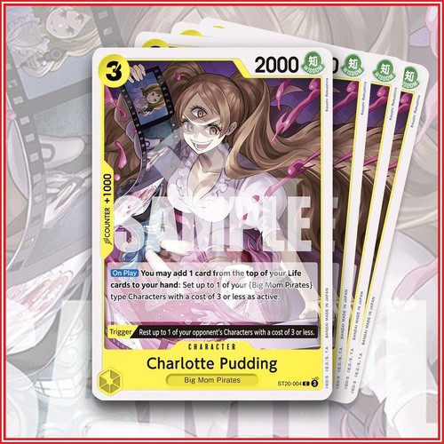 ONE PIECE TCG: Charlotte Pudding ST20-004 x4 YELLOW Starter Deck ...
