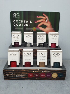 CND Shellac UV Gel Nail Polish Color 6 Pc Set Base Coat Top Coat ...