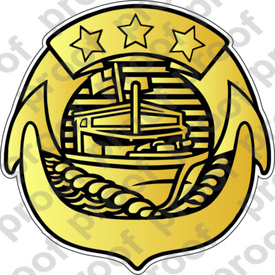 STICKER USN SMALL CRAFT INSIGNIA GOLD | eBay