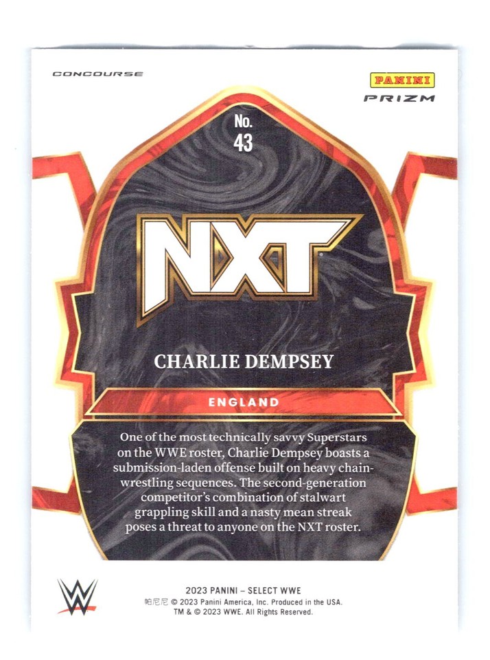 2023 Select WWE NXT #43 Charlie Dempsey Silver Concourse - Mint | eBay