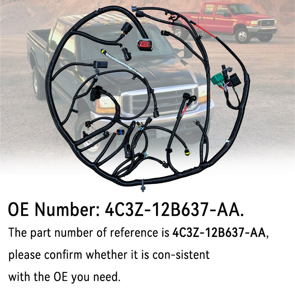 4C3Z-12B637-AA Engines Wiring Harness For Ford F250-F550 Super Duty 6 ...