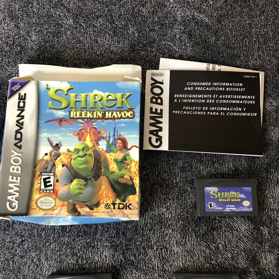 SHREK GBA GAMEBOY ADVANCE SUPERSLAM Shrek 2 Hassle At The Castle REEKIN ...