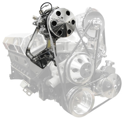 SWS SBC POLISHED FRONT ENGINE AIR CONDITIONER COMPRESSOR ADD-ON KIT,W ...