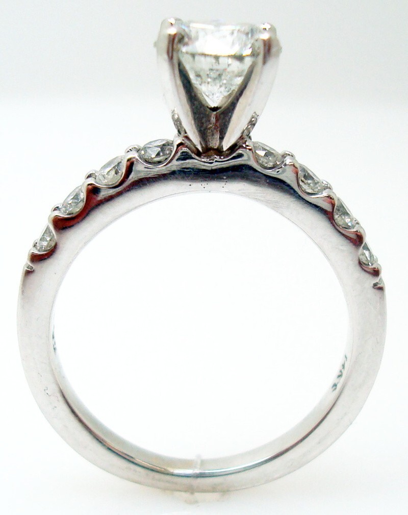 14k 1.14ct Round Genuine Natural Diamond Engagement Ring w/ GSI Report ...