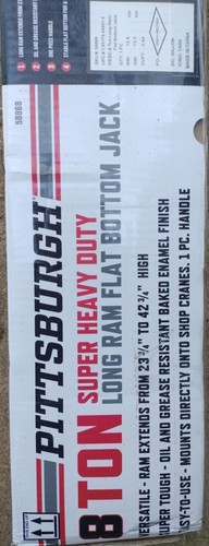 Pittsburgh 8 Ton Super Heavy Duty Flat Bottom Jack | eBay