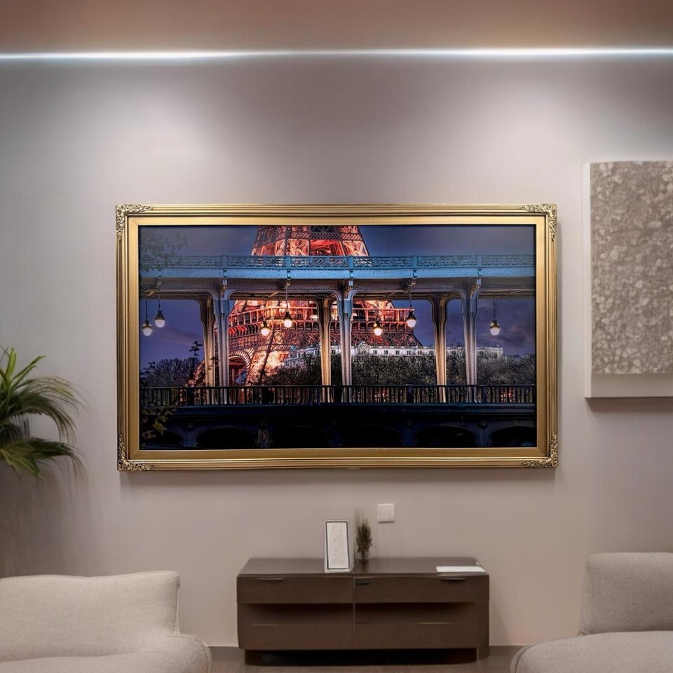 65 and 75 inch Ornate frame for Samsung The Frame TV, Antique Gold ...