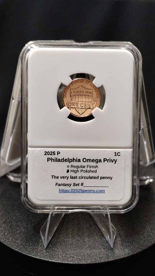 2025 Lincoln Penny - Lasered Omega Privy Mark - 3 Coin Fantasy set - In ...