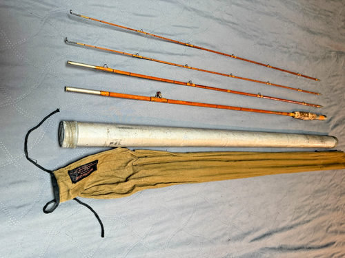 Winchester 103 Bamboo Fly Rod-1920s-9' 3Pc. 2tips-Origonal Tube & Sock ...