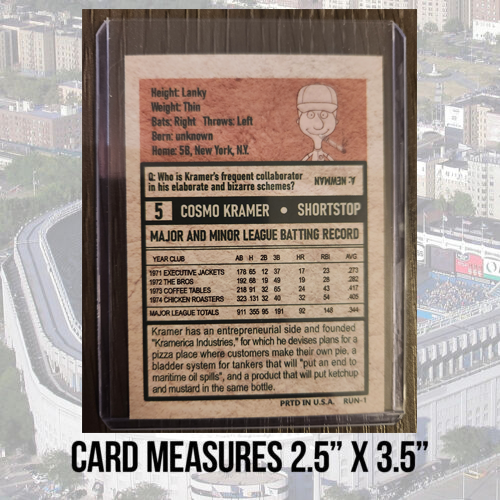 1970's Retro Seinfeld Costanza Kramer Baseball Card Roasters Parody Art ...
