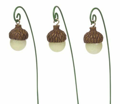 Miniature Glow in Dark Acorn Lights Set 3 MG 362 Fairy Garden | eBay