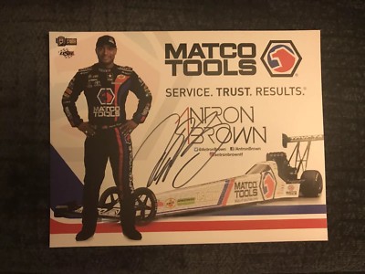 Antron Brown Signed Promo Card Nhra Photo Autographed 2018 | eBay