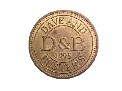 1995 D & B DAVE AND BUSTERS TOKEN! -NICE COLLECTIBLE! -c2867xcx | eBay