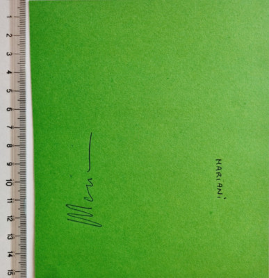 Autograph Massimo Mariani Milan Signature Vintage Original Autogram ...
