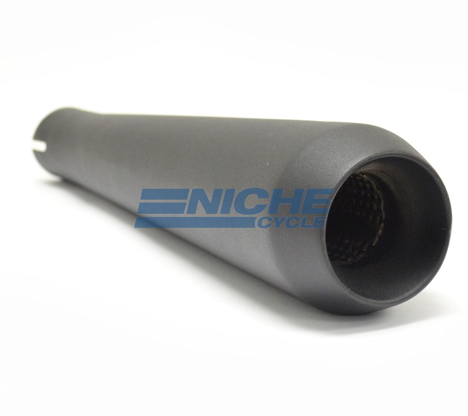 13" Big Mouth Reverse Cone Stainless Steel Muffler Megaphone Black 1.5 ...