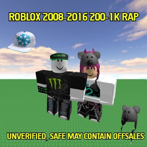 Roblox AGED 2008-2016 WITH GUARANTEE 200-1k RAP/VALUE AC MAY CONTAIN ...