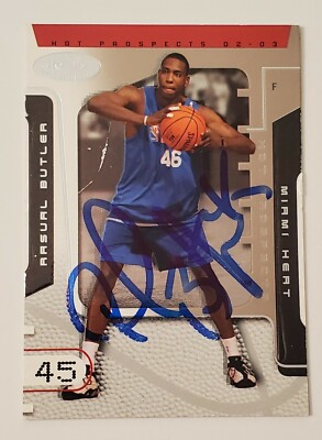 Rasual Butler Signed Fleer #117 2002-03 Card RC Miami Heat 181/1500 ...