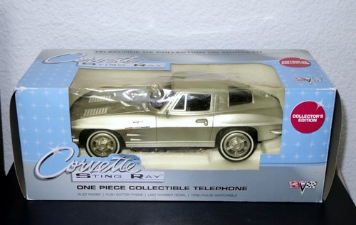 Corvette Sting Ray Collectible Silver Push Button Telephone – MINT ...