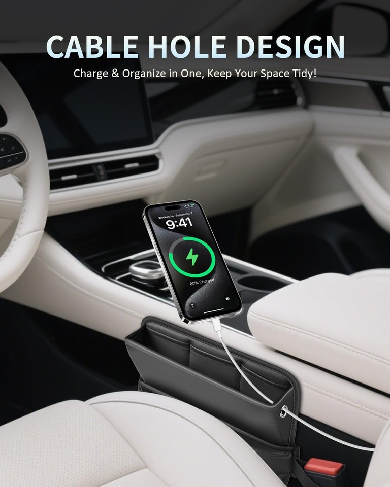 Car Seat Gap Filler, Pro-Seats Gap Filler Organizer and Storages 2-in-1 ...