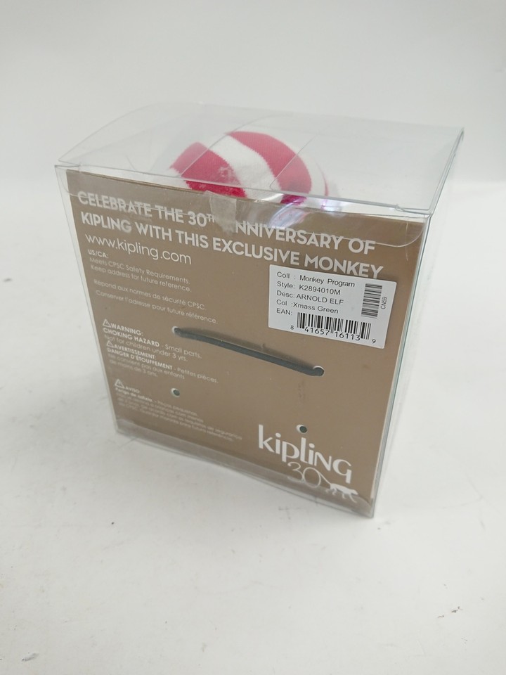 Kipling 30th Anniversary Arnold Elf Monkey Xmas Green Exclusive Gift ...