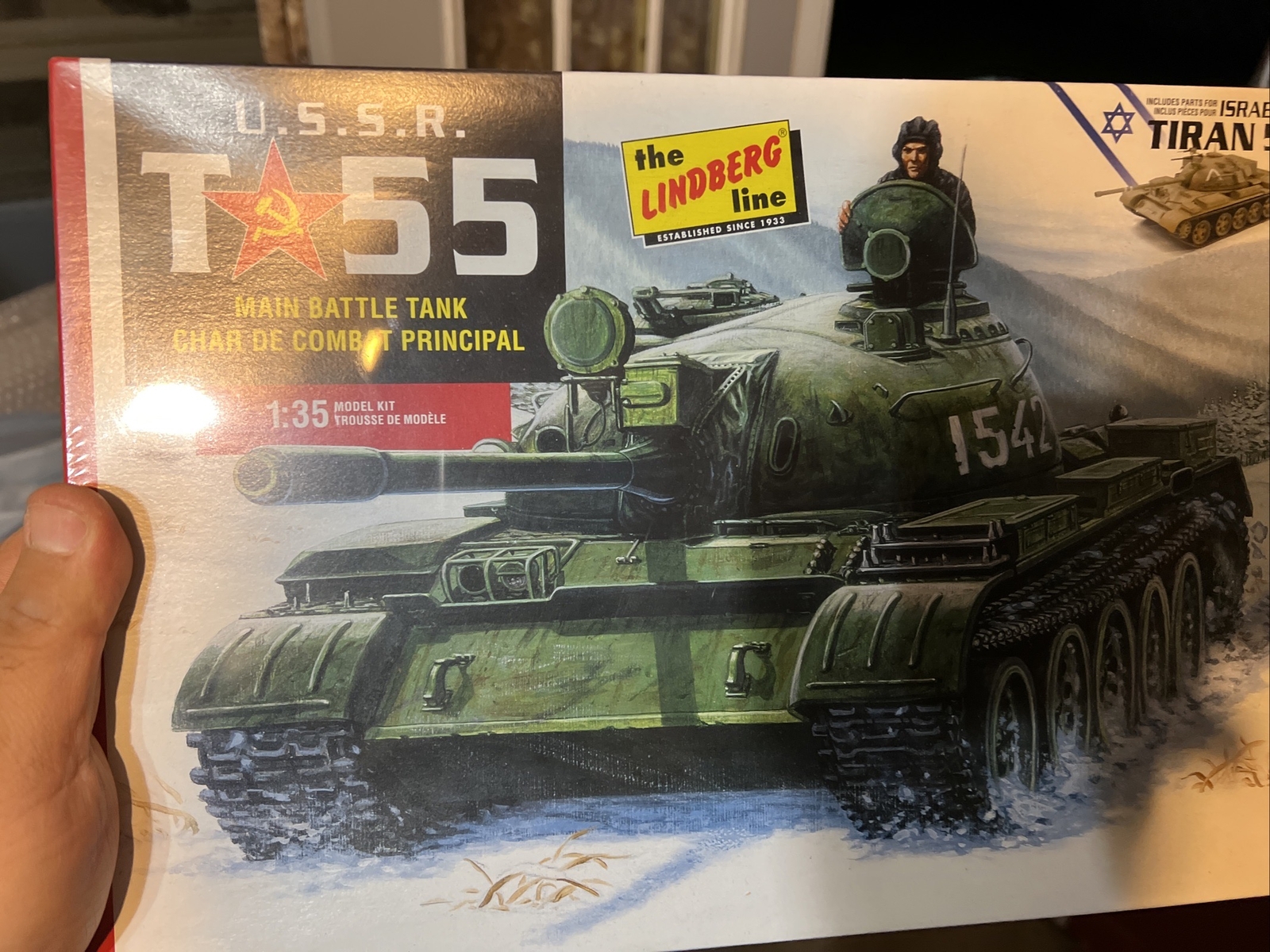 Lindberg Model Kit USSR T55 Tank Plastic Model Military Kit - 1/35 New ...