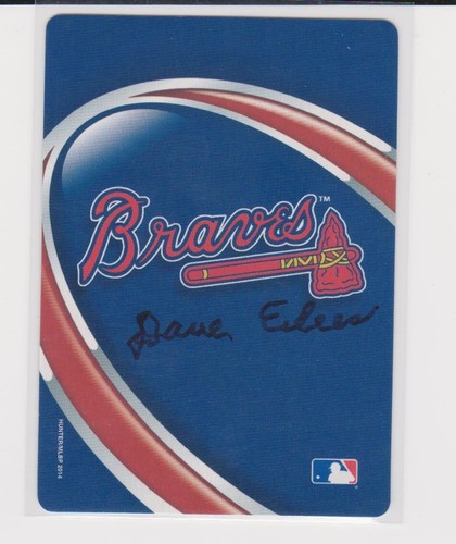 DAVE EILERS MILWAUKEE BRAVES 1964-1965 AUTOGRAPHED PLAYING CARD ...