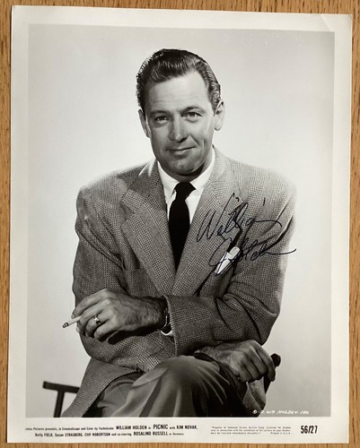 William Holden signed original still 1956 in 'Picnic' RARE with 2x COA ...