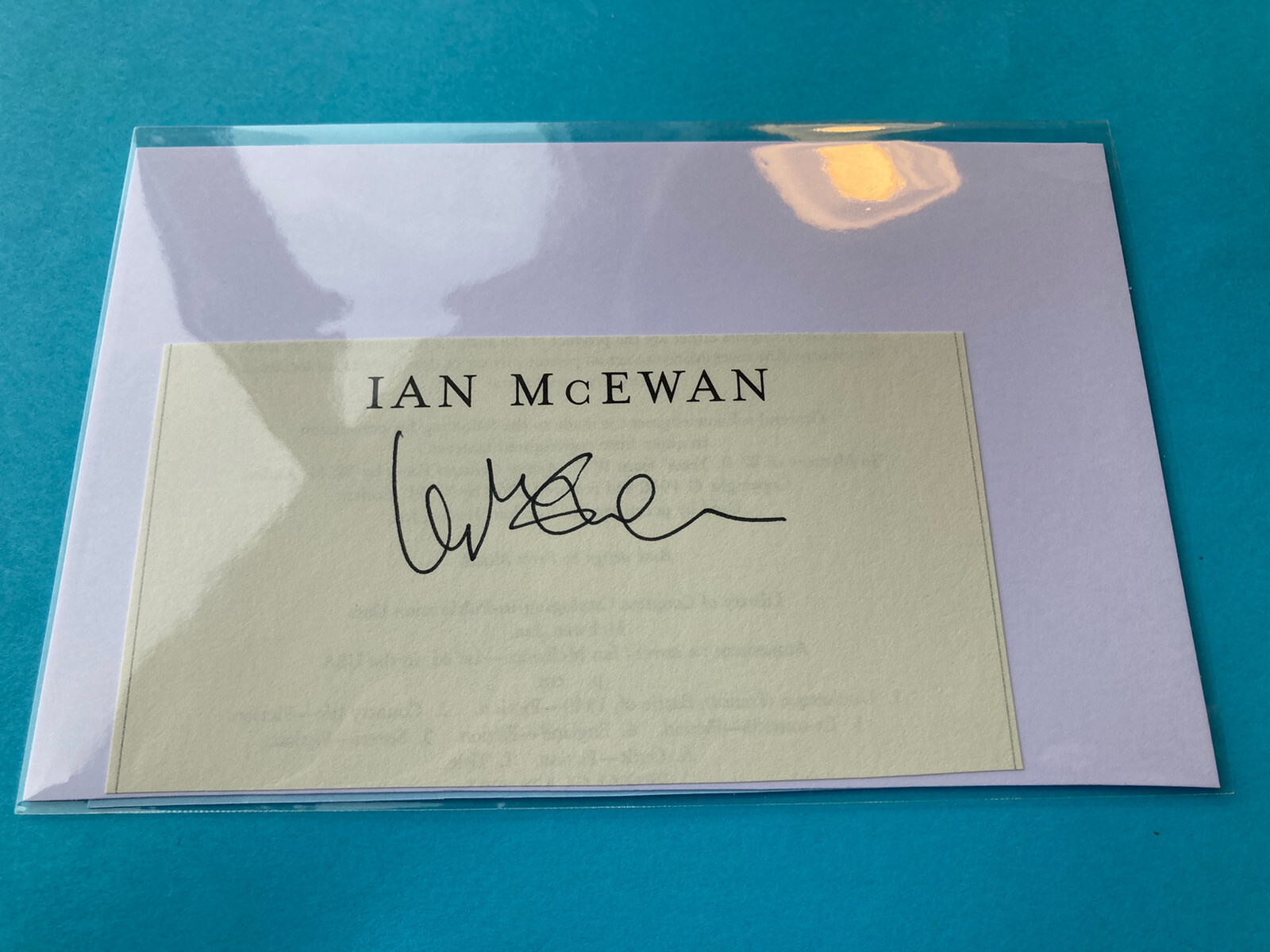 Ian McEwan - signed autograph slip - author and Booker Prize winner, VG ...