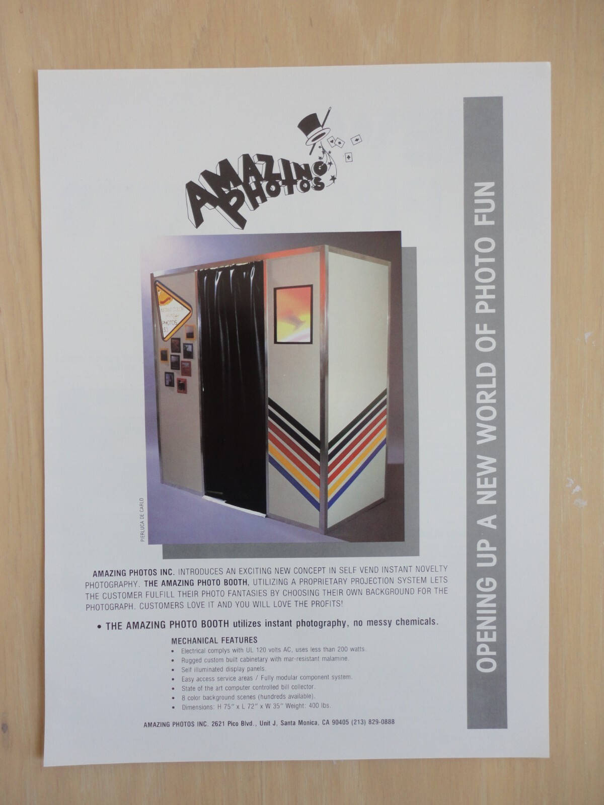 The Amazing Photo Booth Flyer Original Magazine Pull Out Ad | eBay