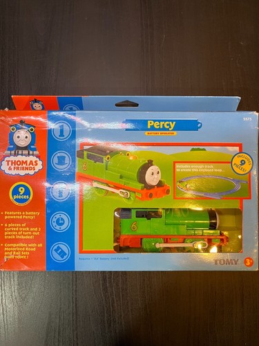Thomas & Friends Percy With 9 Blue Track Pieces Battery Operated ...