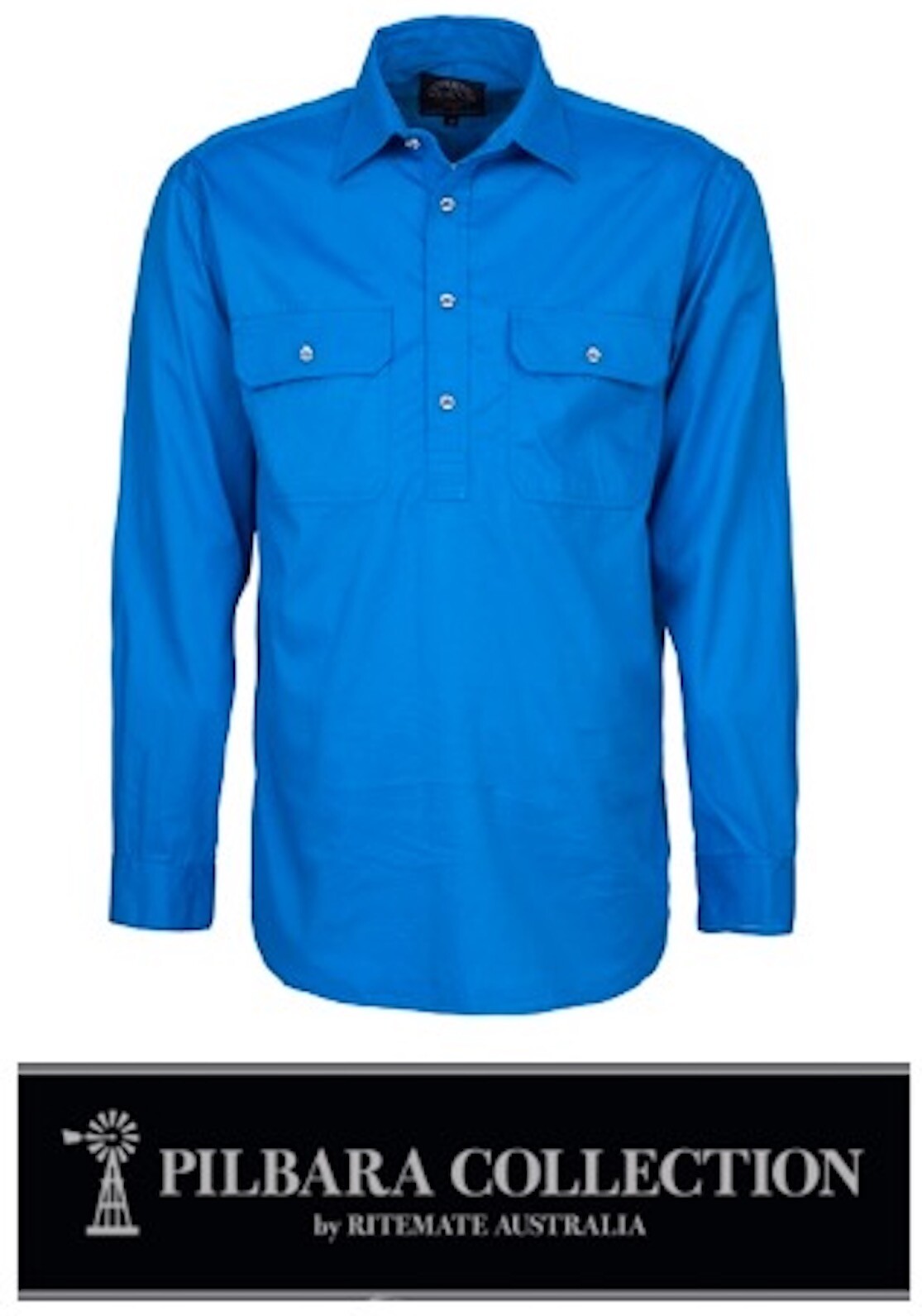 RITEMATE PILBARA CLOSED FRONT LONG SLEEVE MENS WORK / DRESS SHIRT ...