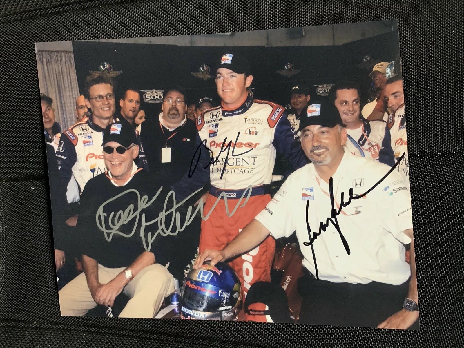 David Letterman Bobby Rahal Buddy Rice Signed 2004 Indianapolis 500 ...