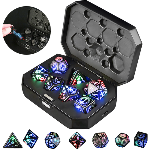 Light Up LED Dice Set Shake To Glowing DND Dice For Role Playing ...