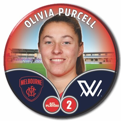 2023 AFLW S7 Melbourne Player Badge - PURCELL, Olivia | eBay Australia