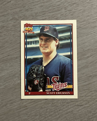 1991 MLB Topps 'Tiffany' Baseball | Scott Erickson | #234 | Minnesota ...