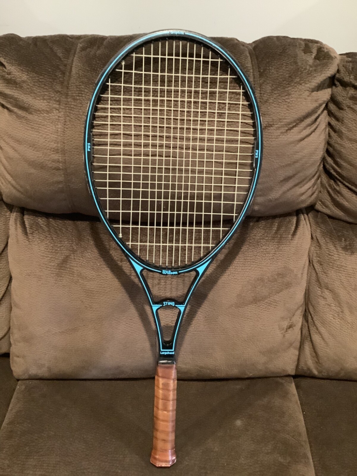 Wilson Sting Tennis Racquet Largehead Blue Graphite PWS 27 Brown Handle ...