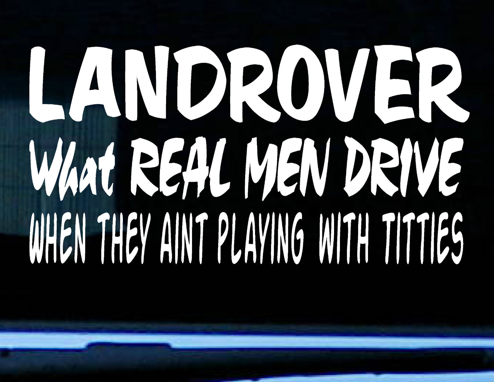 Funny 4x4 Stickers REAL MEN For LAND ROVER discovery series 200mm ...