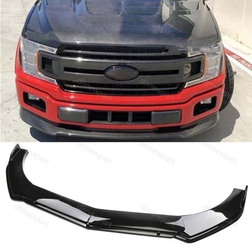 Gloss Black For Ford F-150 XL XLT Lariat Car Front Bumper Lip Spoiler ...