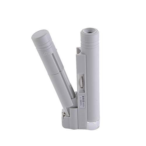 Handheld Jewelry Magnifier, 100X Zoom Microscope Double Tube Loupe Mini ...