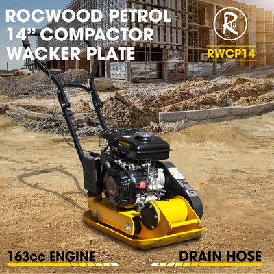 Wacker Plate Compactor Compaction RocwooD 14" 5.5hp 163cc Petrol Engine ...