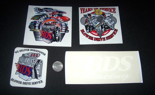 4 - Original Blower Drive Service - Stickers NHRA Drag Racing Hot Rod ...