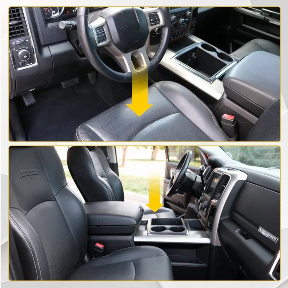 Black Microfiber Leather Left Bottom Seat Cover for 2013-18 Dodge Ram ...