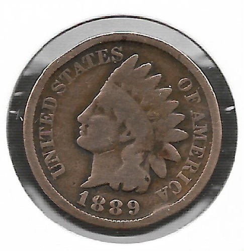 1889 Rare 100 Year Old Indian Head Penny Liberty US Coin Collection ...