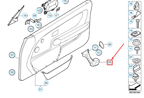 NEW BMW 3 COMPACT E36 FRONT RIGHT DOOR HANDLE 51418190326 8190326 OEM ...