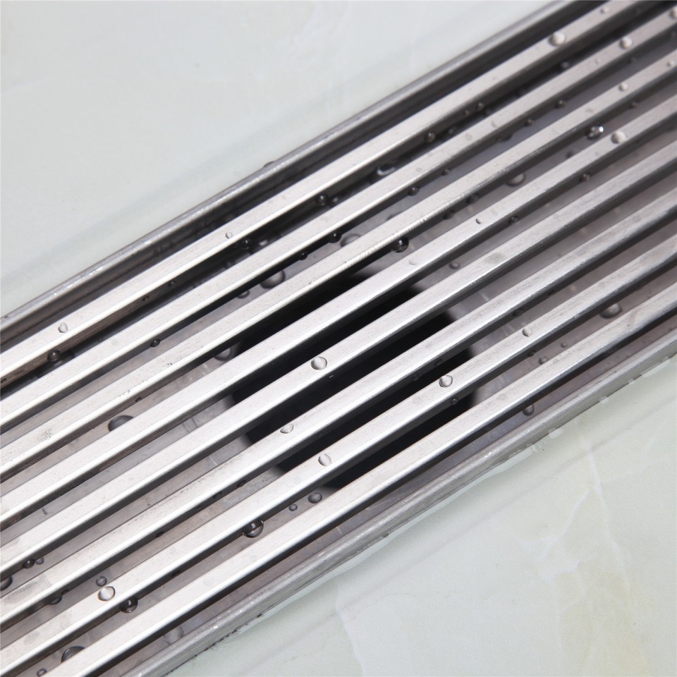 Stainless Steel Bathroom Floor Drain Linear Long Shower Waste Drainer ...