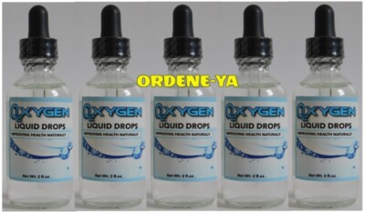 5 OXYPLUS Oxygen+ Liquid Drops 2oz Dropper Cell Stabilized Oxygen ...