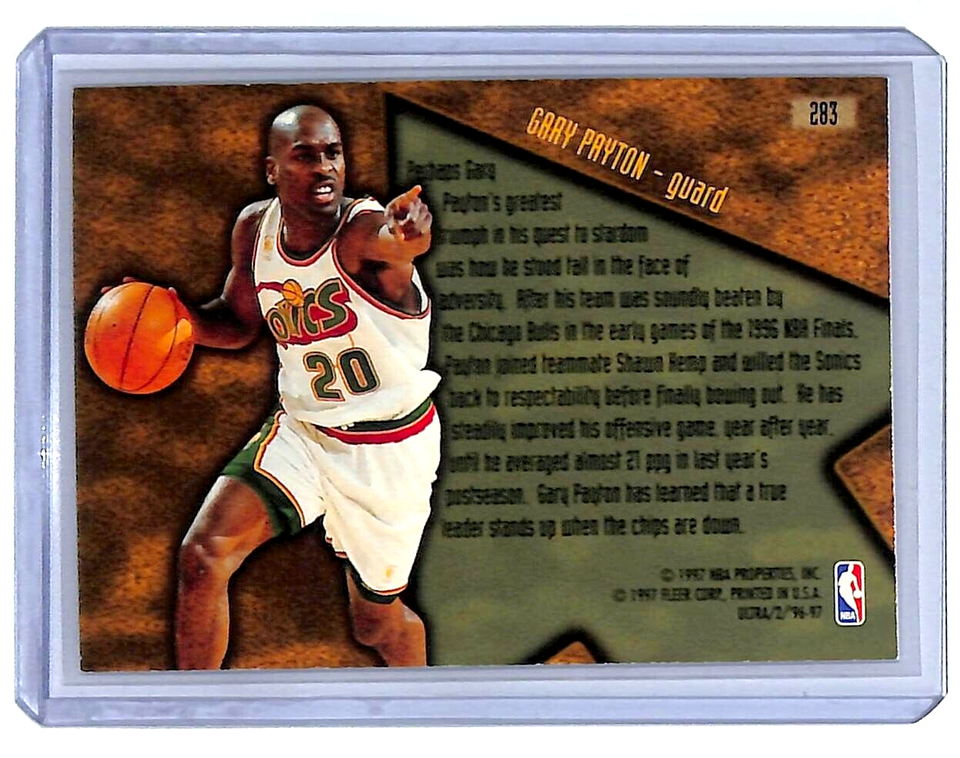 1996 1996-97 Fleer Ultra Step it Up #283 Gary Payton HOF Seattle Super ...