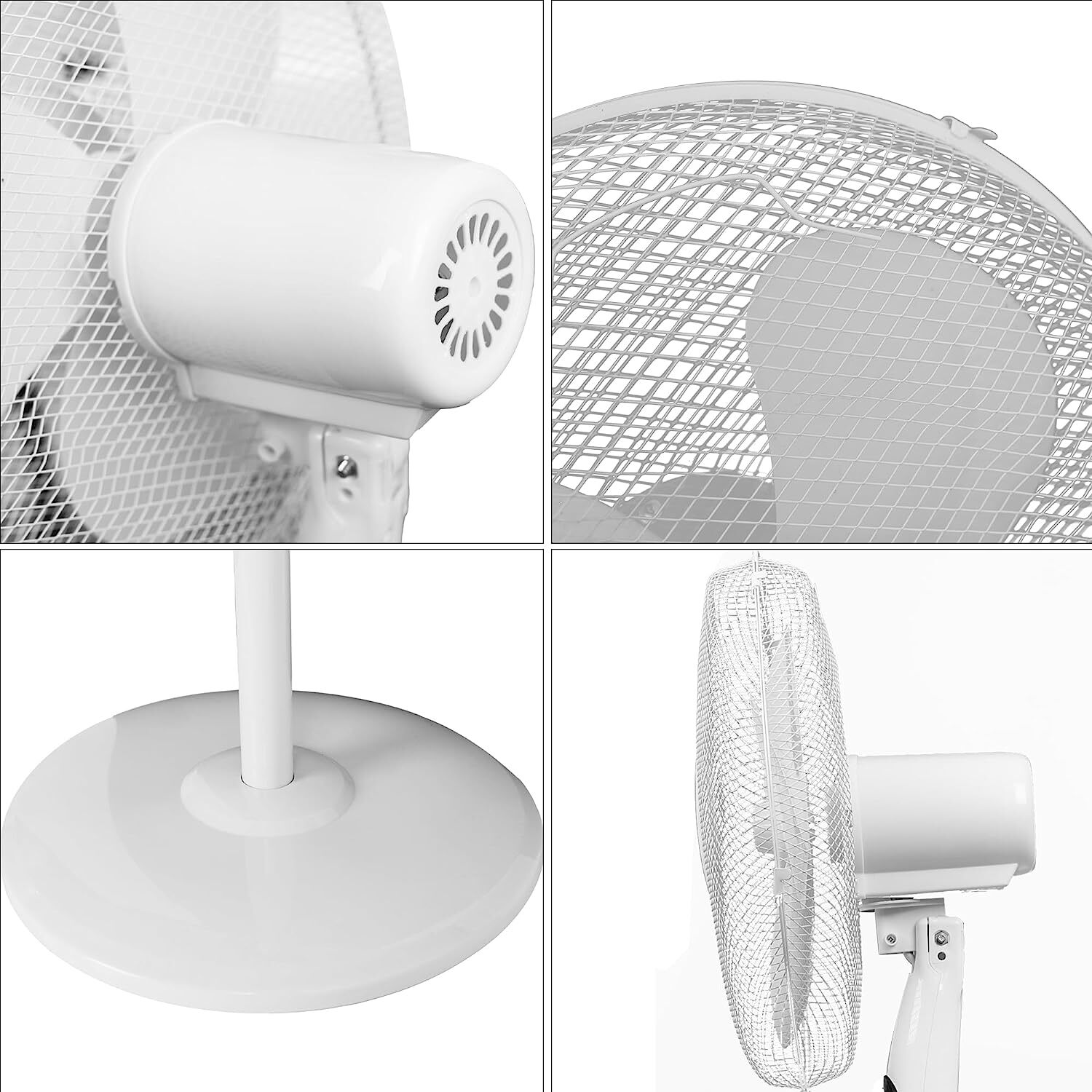 Portable Desk Fans Oscillating Cooling Standing/Clip 2/3 Speed Fan Home ...