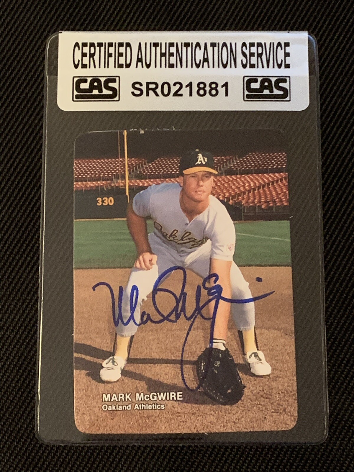 MARK McGWIRE 1988 MOTHER'S COOKIES SIGNED AUTOGRAPHED CARD #2 A'S CAS ...