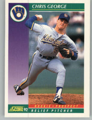 1992 Score #835 Chris George NM-MT Brewers | eBay