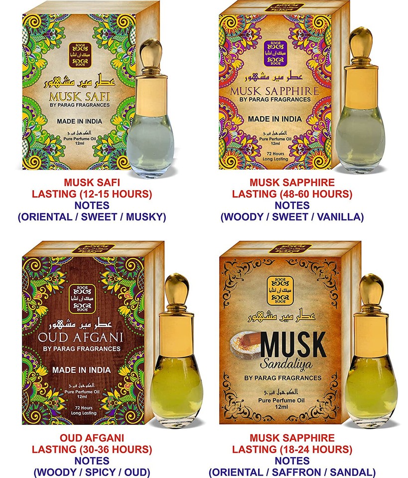 Parag Fragrances Long Lasting Luxury Attars Series 12ml (Musk Sandaliya ...